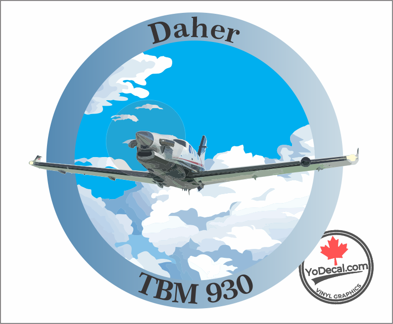 'Daher TBM 930 Full Colour' Vinyl Decal Sticker – YoDecal.com