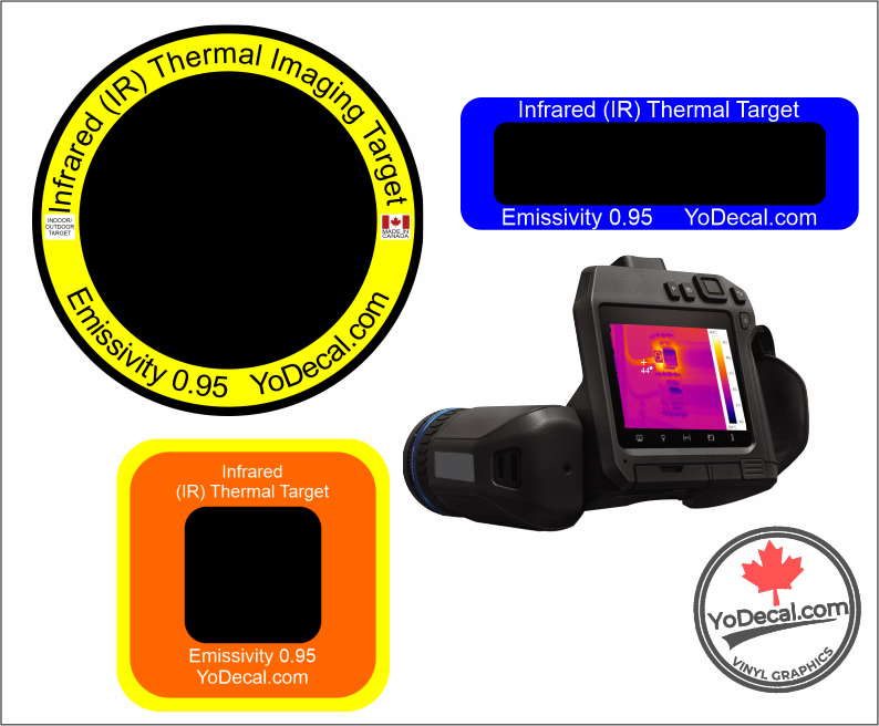 Infrared (IR) Thermal Imaging 0.95 Emissivity Targets – YoDecal.com