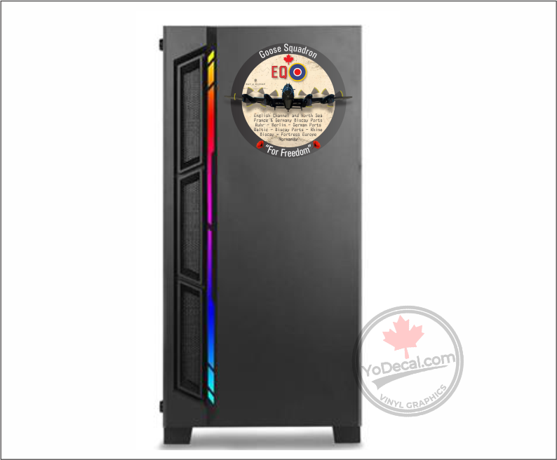 'RCAF 408 Goose Sqn For Freedom WWII EQ Roundel Lancaster' Premium Vin ...