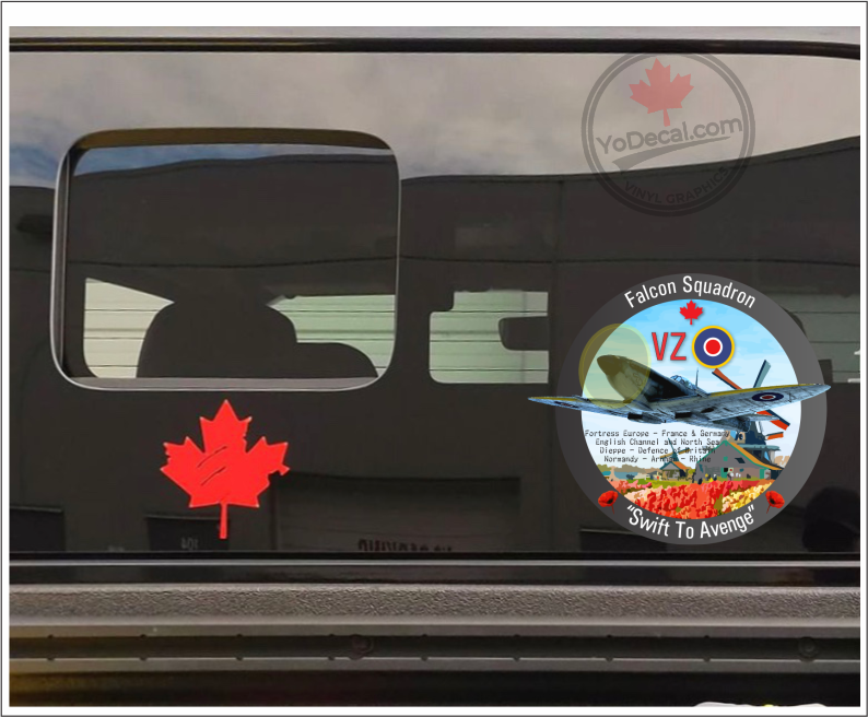 'RCAF 412 Falcon Sqn Swift To Avenge WWII VZ Roundel Spitfire' Premium ...