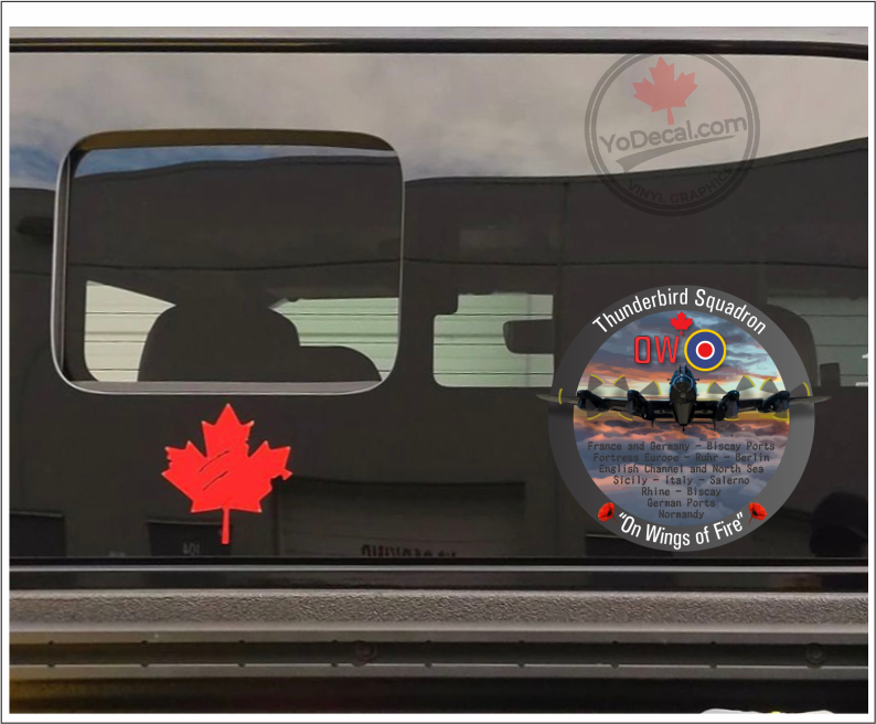 'RCAF 426 Thunderbird Sqn WWII OW Lancaster On Wings of Fire' Premium ...