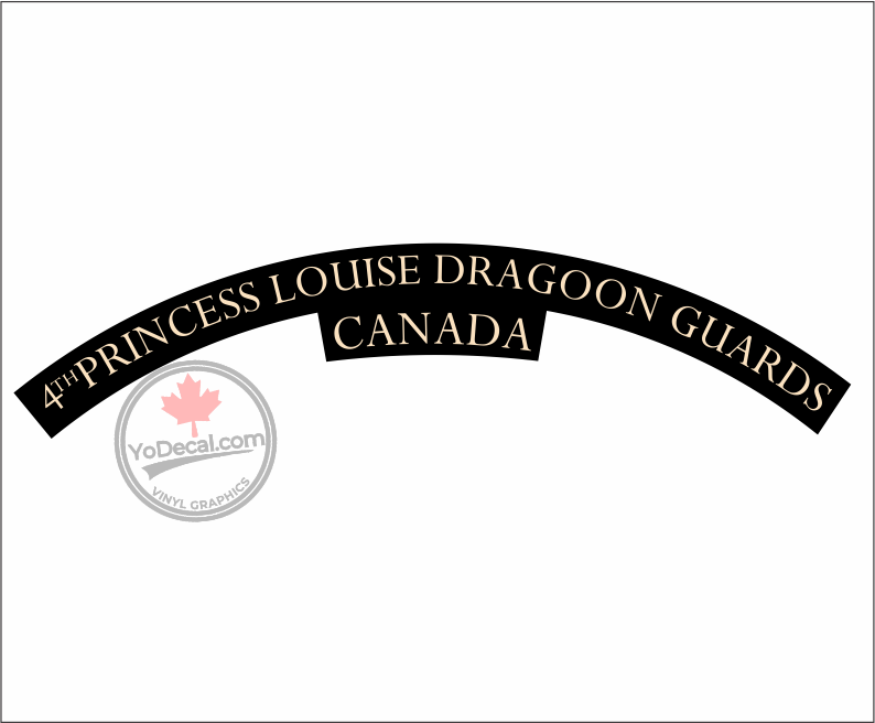 '4th Princess Louise Dragoon Guards WWII Shoulder Flash' Premium Vinyl ...