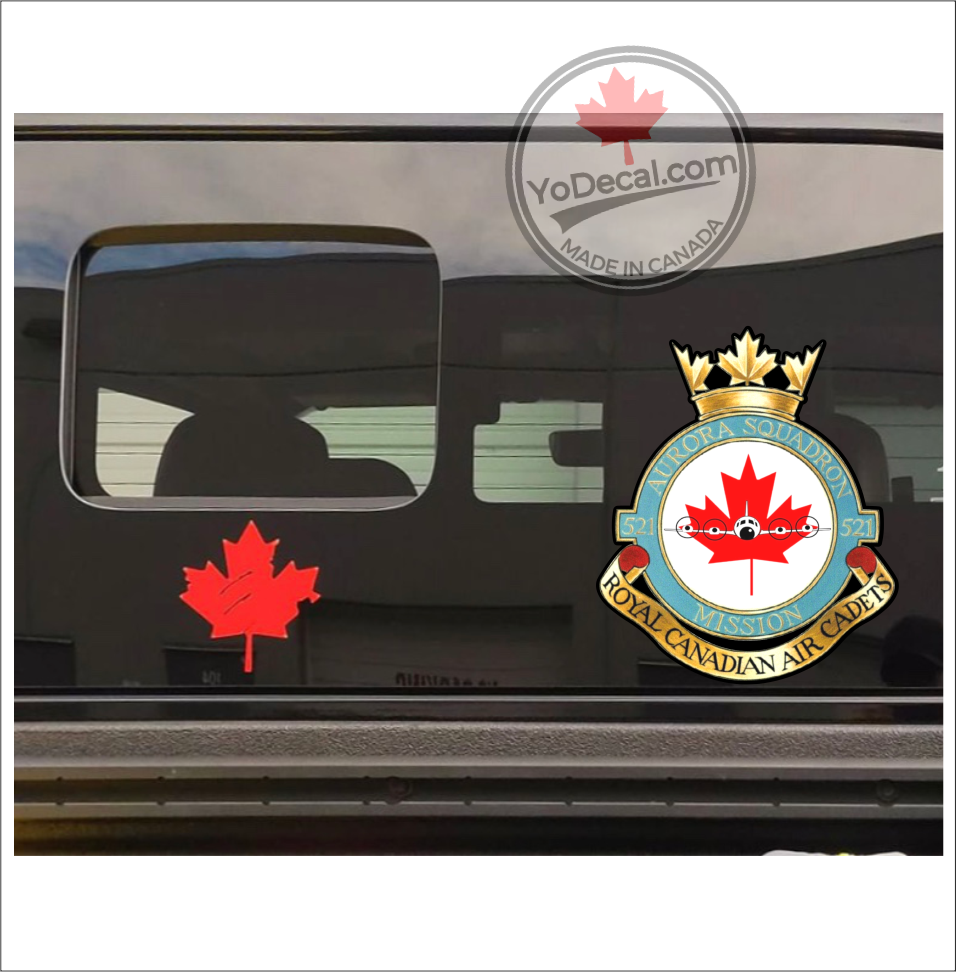 '521 Aurora Squadron Crest Royal Canadian Air Cadets' Premium Vinyl De ...