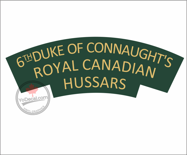 '6th Duke of Connaugh's Royal Canadian Hussars WWII Shoulder Flash' Pr ...