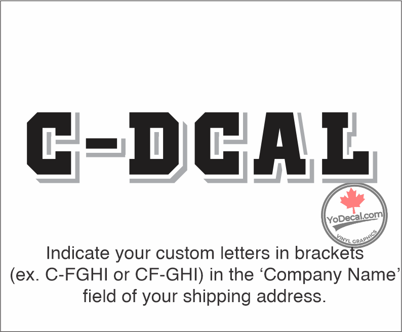 'Custom Canadian Registration Marks Standard #3 with Shadow OLD SCHOOL ...