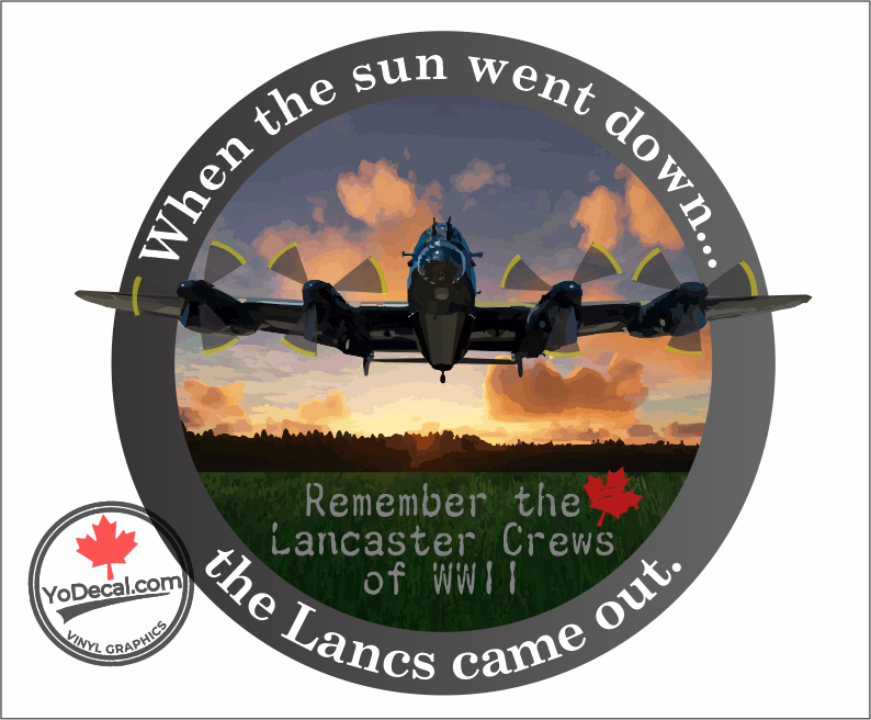'Lancaster When the Sun Went Down...' Premium Vinyl Decal / Sticker ...