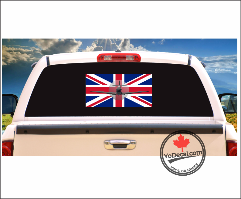'Battle of Britain Spitfire Union Jack' Premium Vinyl Decal – YoDecal.com