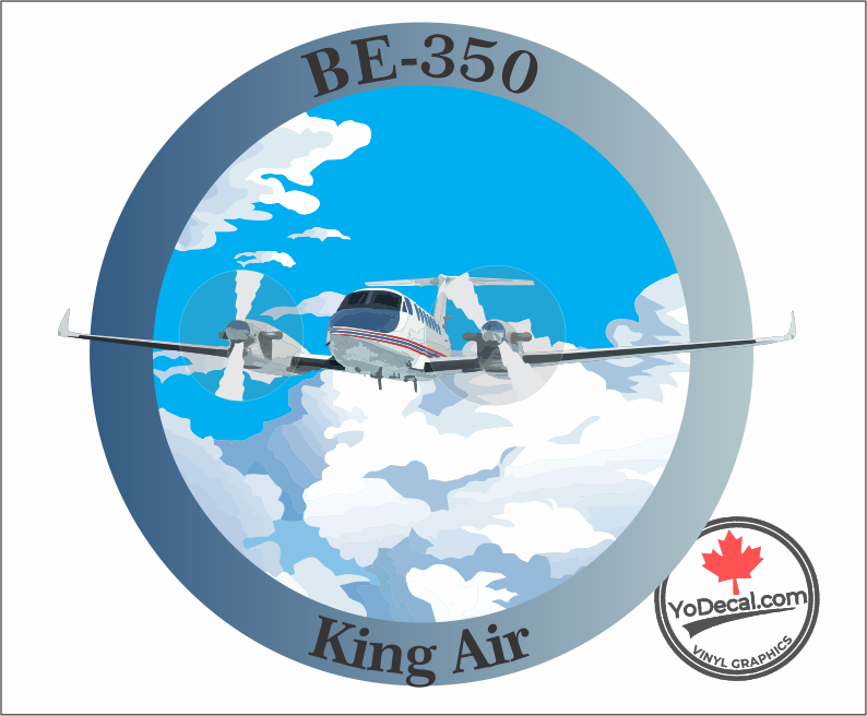 'Beechcraft King Air 350 Full Colour' Vinyl Decal Sticker – YoDecal.com