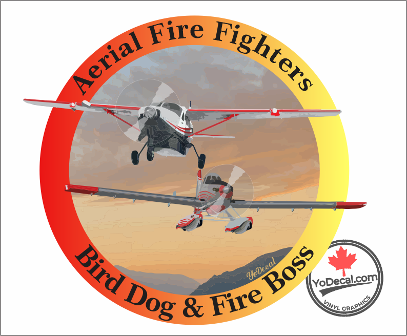 'Cessna Caravan C208B Bird Dog Full Colour' Vinyl Decal Sticker ...