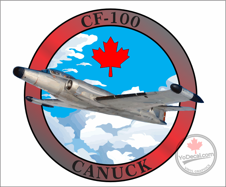 'CF-100 Canuck Full COlour' Vinyl Decal Sticker – YoDecal.com