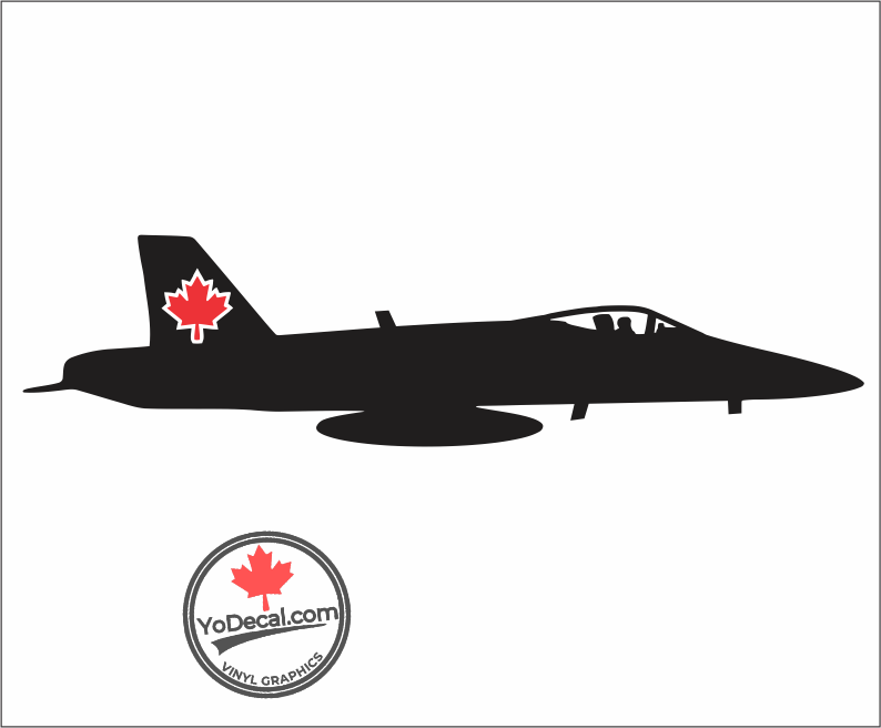 'CF-18 Maple Leaf Art' Vinyl Decal – YoDecal.com