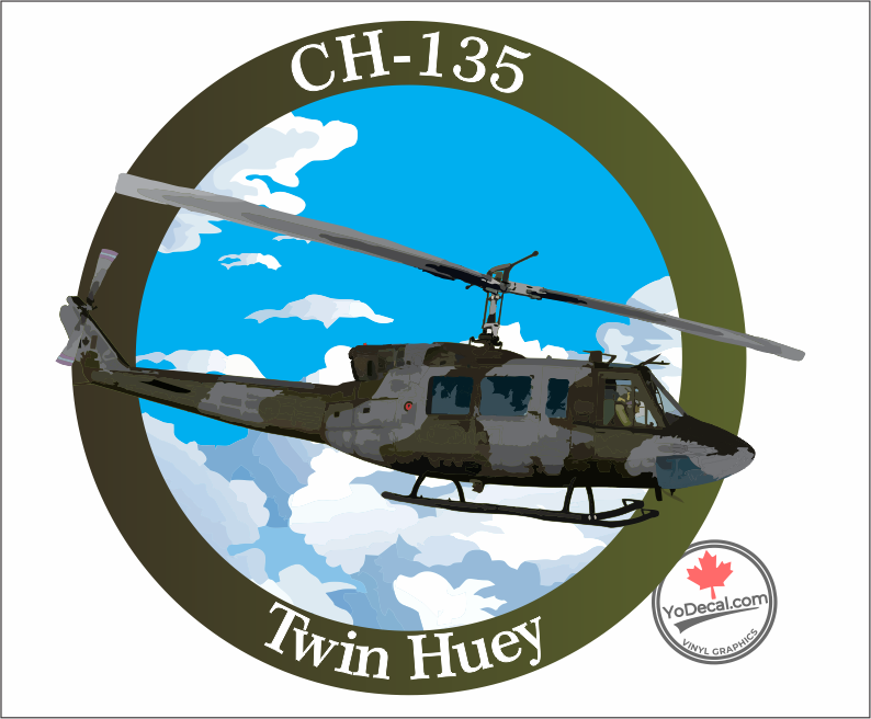 'CH-135 Twin Huey' Vinyl Decal – YoDecal.com