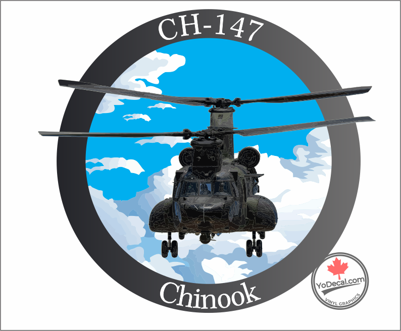 'CH-147 Chinook Full Colour' Vinyl Decal/Sticker – YoDecal.com