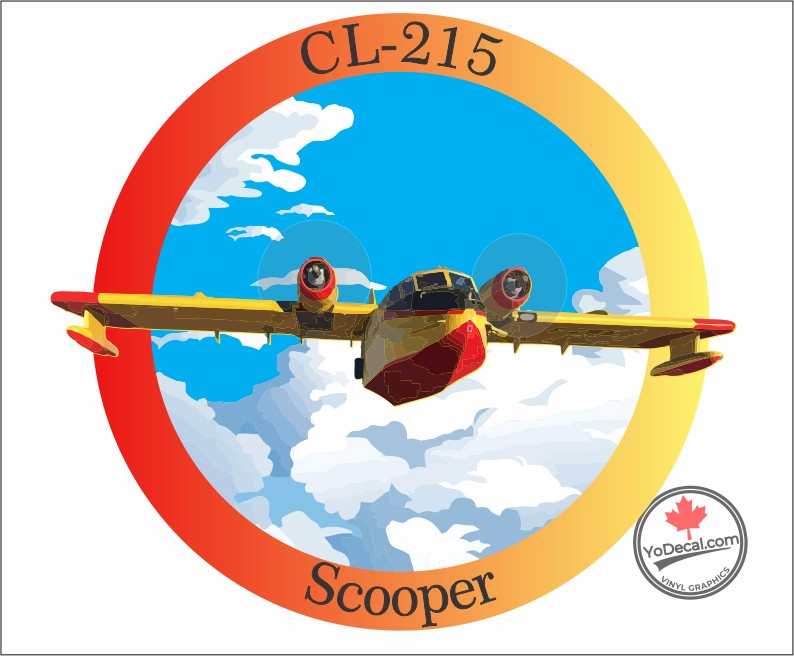 'CL-215 Scooper Full Colour' Vinyl Decal/Sticker – YoDecal.com