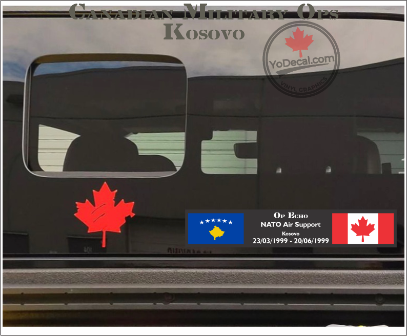 'Canadian Military Ops - Kosovo' Vinyl Decal – YoDecal.com