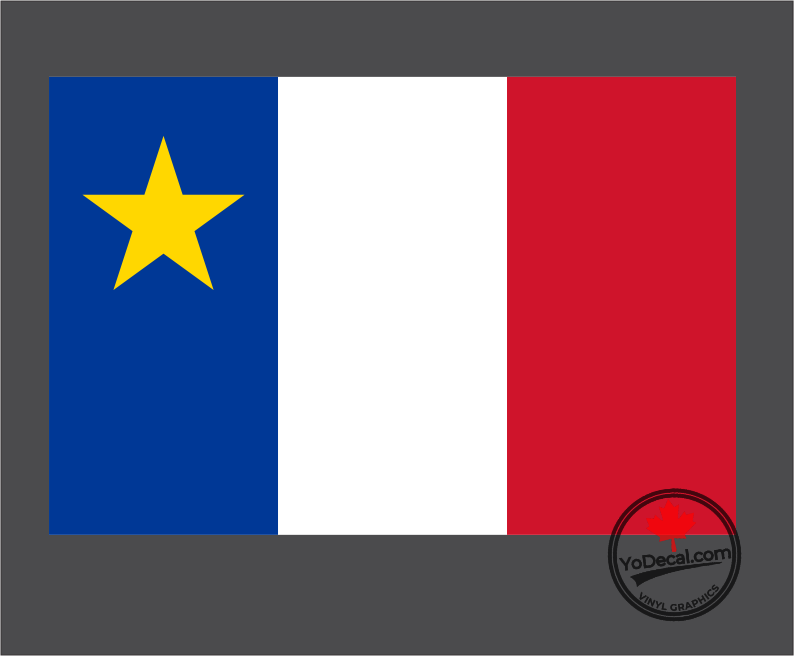 'Acadian Flag' Premium Vinyl Decal – YoDecal.com