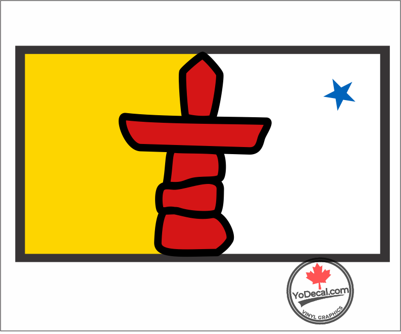 'Nunavut Flag' Premium Vinyl Decal – YoDecal.com