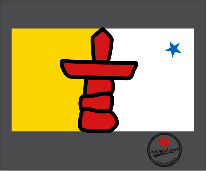 'Nunavut Flag' Premium Vinyl Decal – YoDecal.com