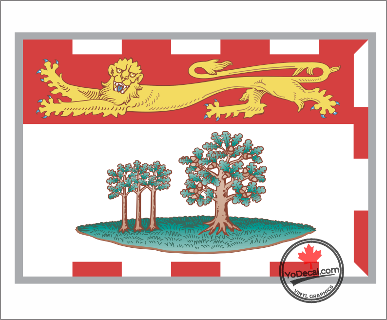 'Prince Edward Island Flag' Premium Vinyl Decal – YoDecal.com