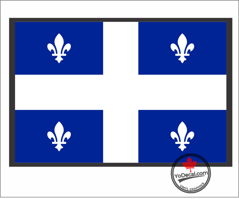 'Quebec Flag' Premium Vinyl Decal – YoDecal.com