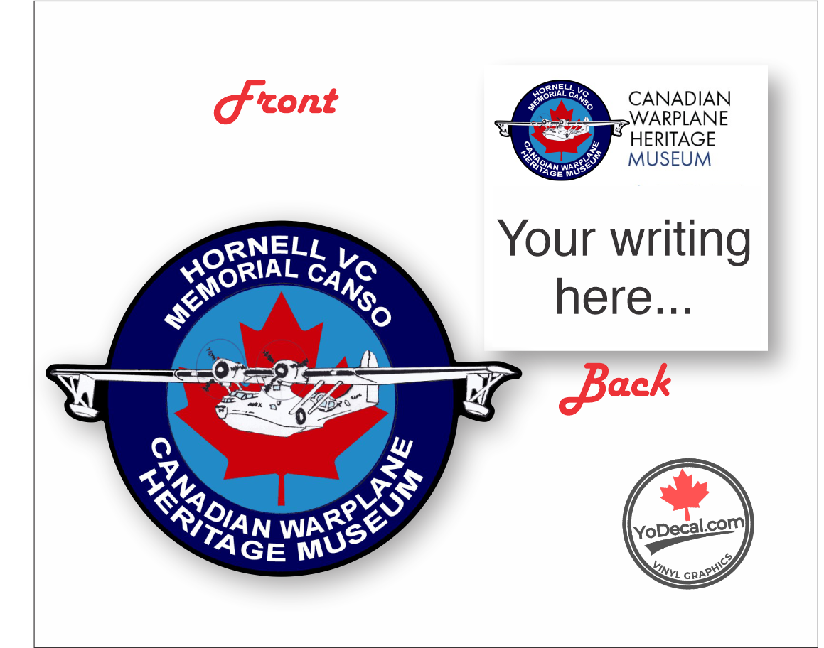 'Canadian Warplane Heritage Museum Canso Front & Back' Decal/Sticker ...