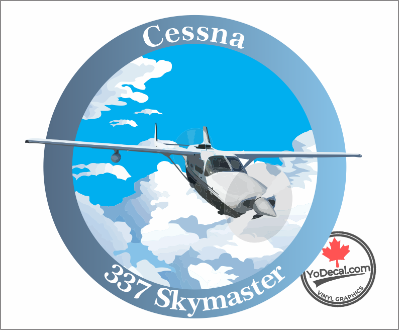 'Cessna 337 Skymaster Full Colour' Vinyl Decal Sticker – YoDecal.com