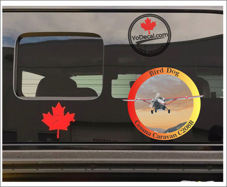 'Cessna Caravan C208B Bird Dog Full Colour' Vinyl Decal Sticker ...