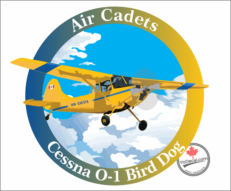'Air Cadets Cessna O-1 Bird Dog' Vinyl Decal – YoDecal.com