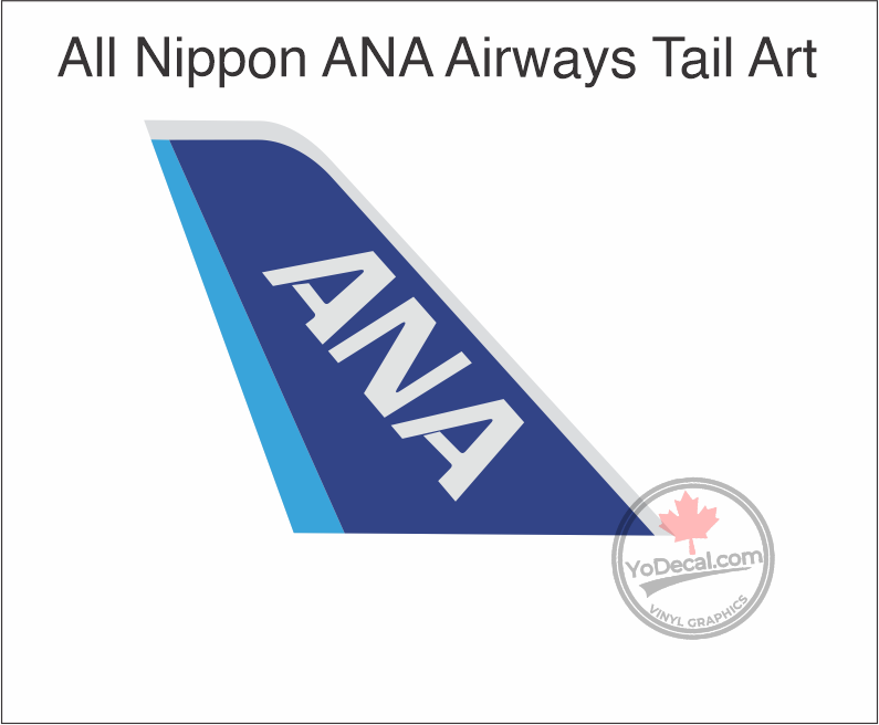 'All Nippon ANA Airways Airlines Tail Art' Premium Vinyl Decal / Stick ...