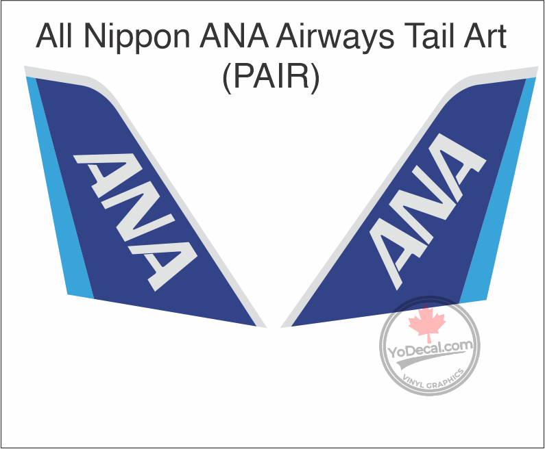 'All Nippon ANA Airways Airlines Tail Art' Premium Vinyl Decal / Stick ...
