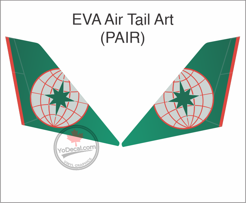 'EVA Air Tail Art' Premium Vinyl Decal / Sticker – YoDecal.com