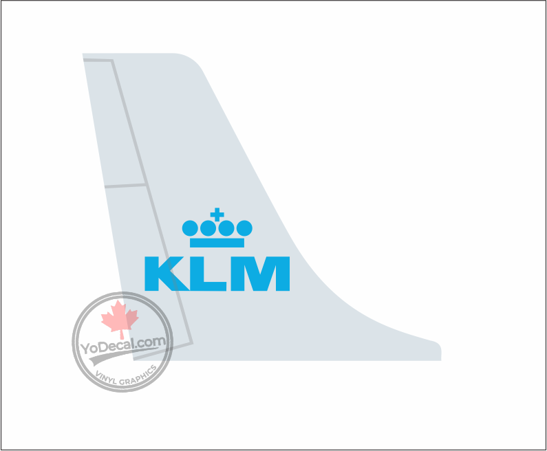 'KLM Royal Dutch Airlines Tail Art' Premium Vinyl Decal / Sticker ...
