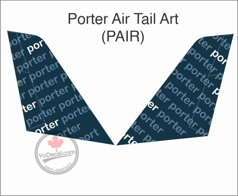 'Porter Air Tail Art' Premium Vinyl Decal / Sticker – YoDecal.com