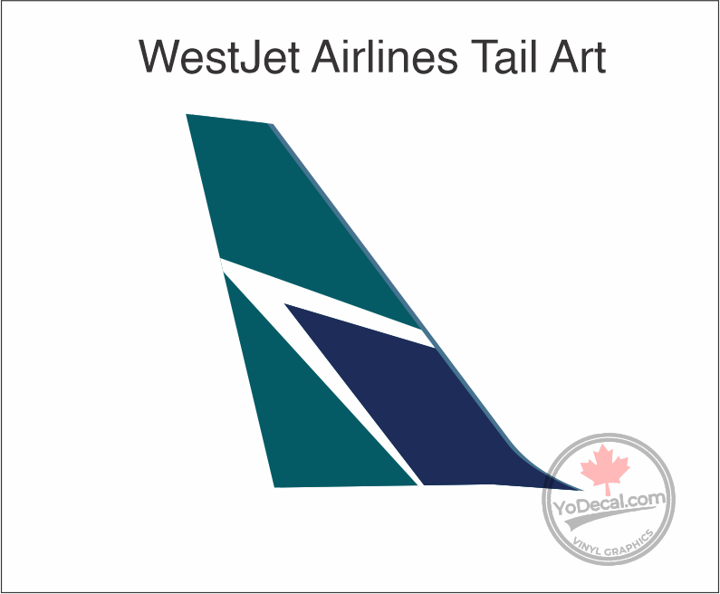 'WestJet Tail Art' Premium Vinyl Decal / Sticker – YoDecal.com