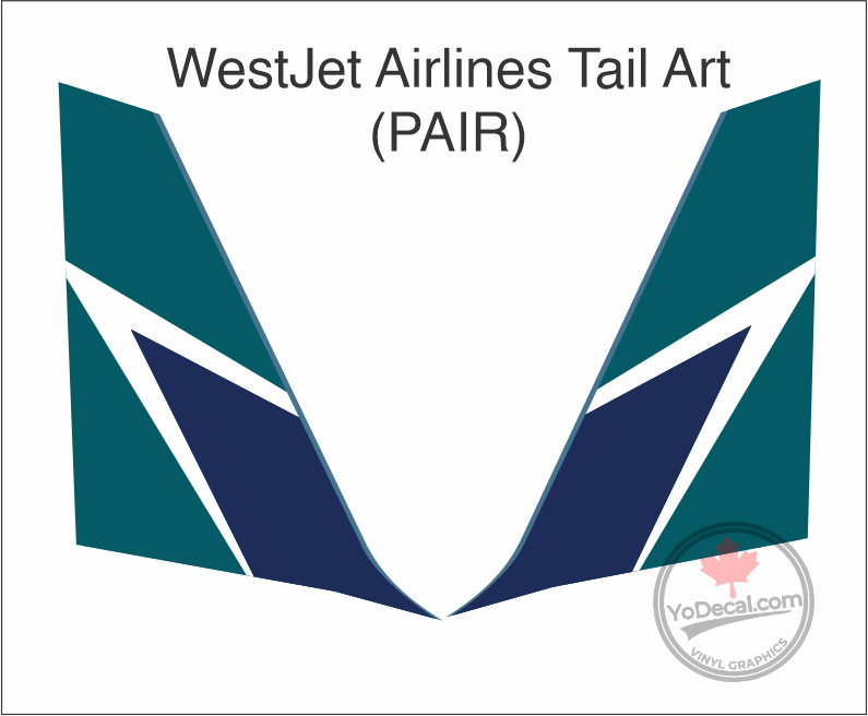 'WestJet Tail Art' Premium Vinyl Decal / Sticker – YoDecal.com