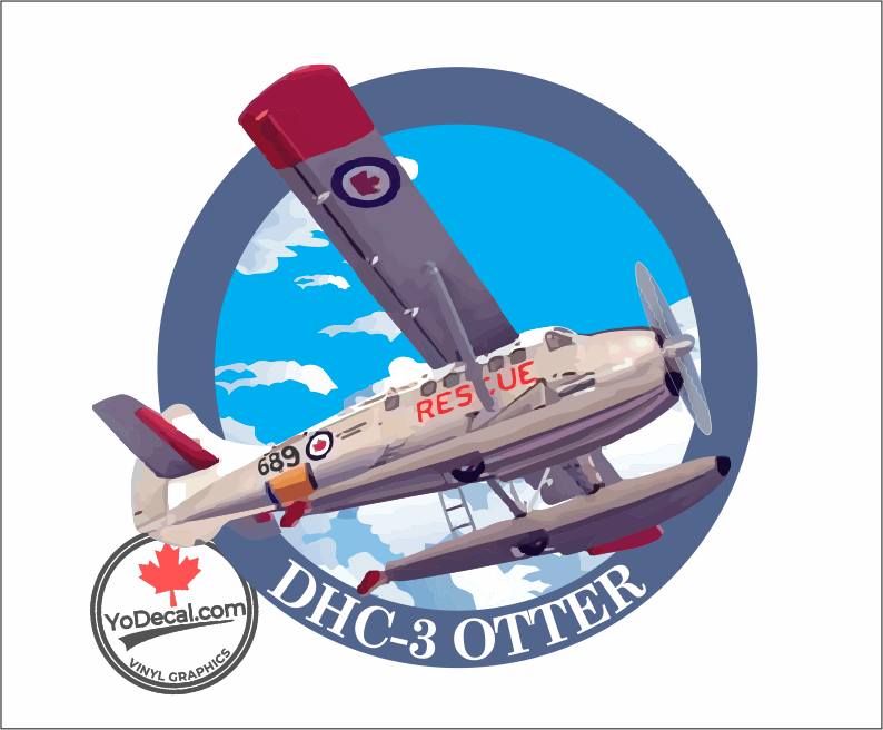 'DHC-3 Otter Rescue on Floats' Premium Vinyl Decal / Sticker – YoDecal.com