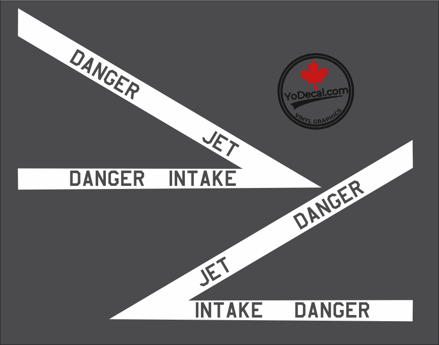 'Danger Jet Intake USAF' Premium Vinyl Decal Sticker – YoDecal.com