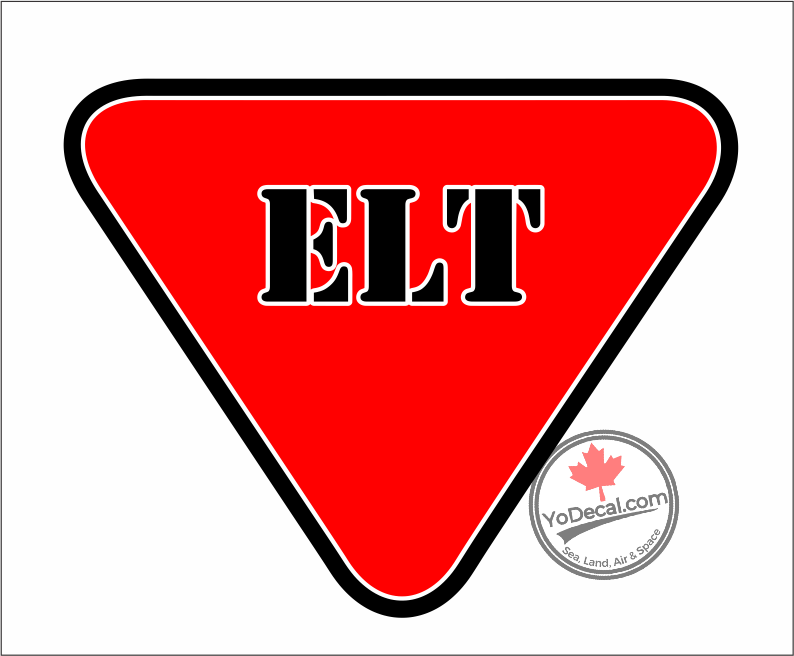 'Emergency Locator Transmitter (ELT)' Vinyl Decal – YoDecal.com