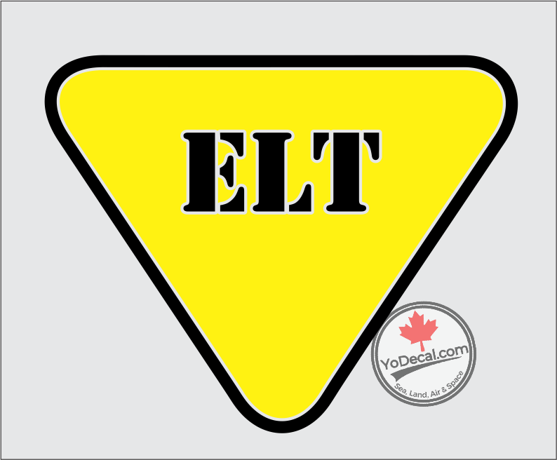 'Emergency Locator Transmitter (ELT)' Vinyl Decal – YoDecal.com