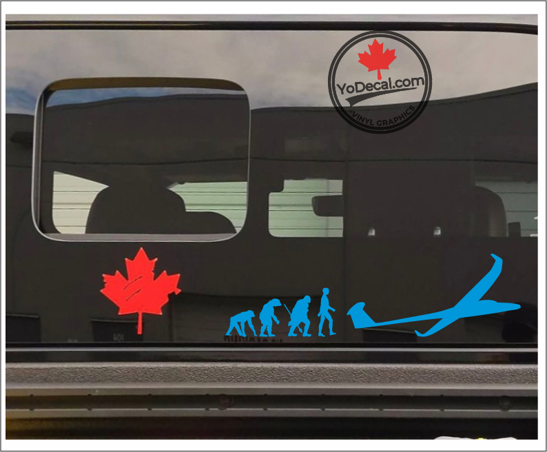 'Evolution of Man - Glider Pilot' Premium Vinyl Decal / Sticker ...