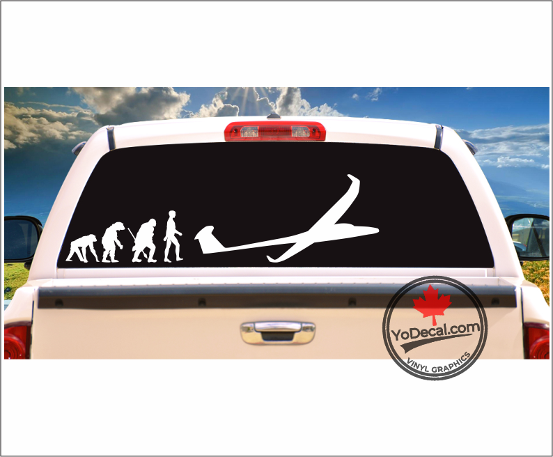 'Evolution of Man - Glider Pilot' Premium Vinyl Decal / Sticker ...