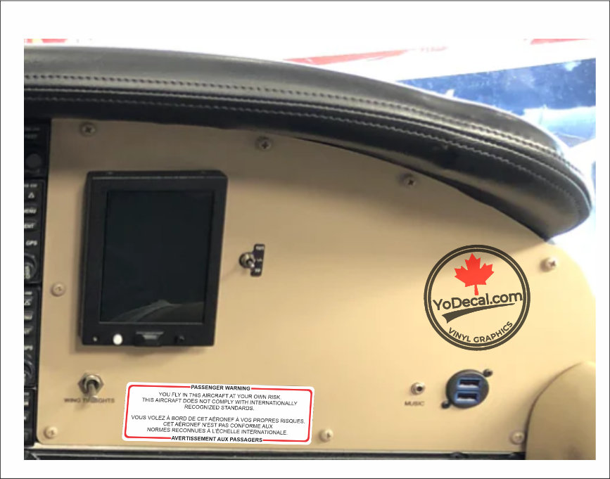 Passenger Warning Advertissement Aux Passagers for experimental ...