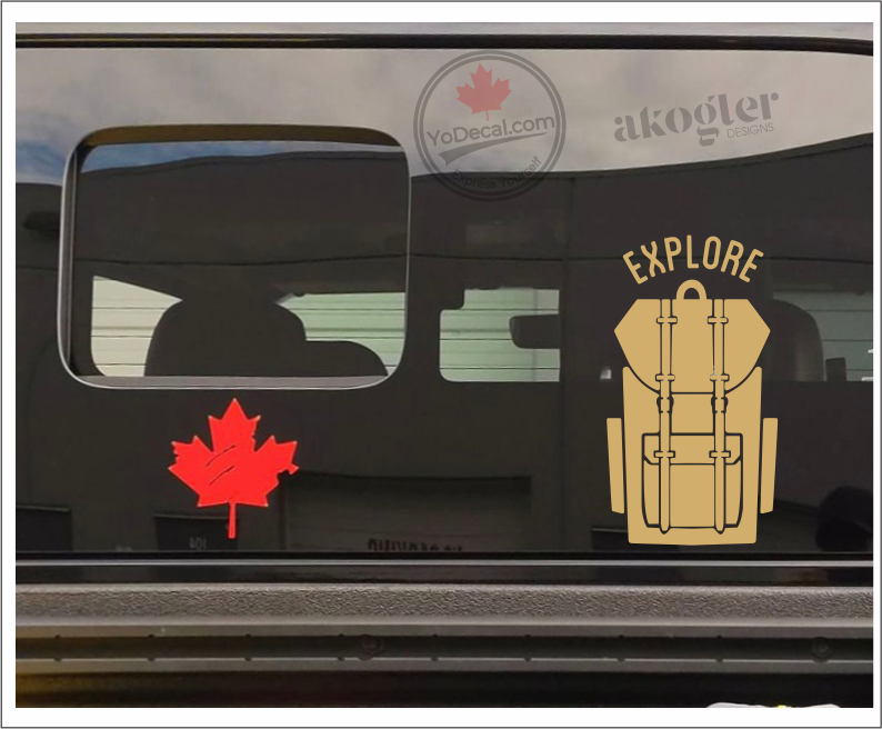 'Explore Backpack' Vinyl Decal – YoDecal.com