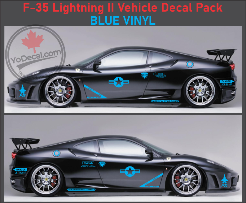 'F-35 Lightning USAF Vehicle Pack' Premium Vinyl Decal – YoDecal.com