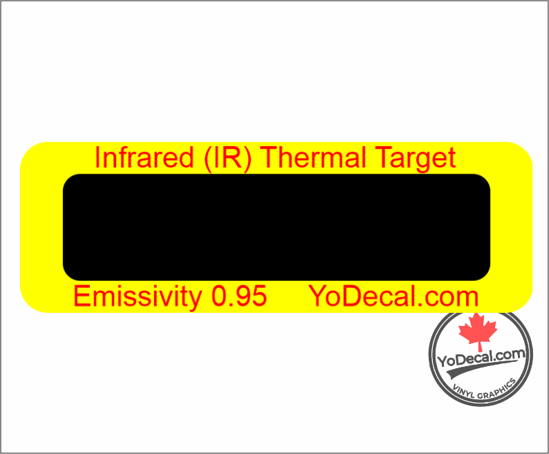 Infrared (IR) Thermal Imaging 0.95 Emissivity Targets Rectangle ...