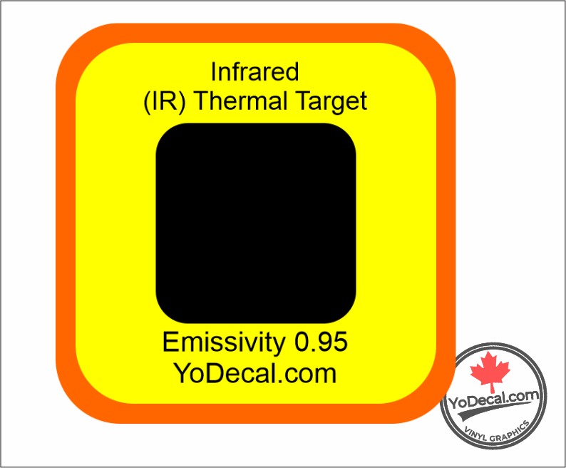 Infrared (IR) Thermal Imaging 0.95 Emissivity Targets Square – YoDecal.com