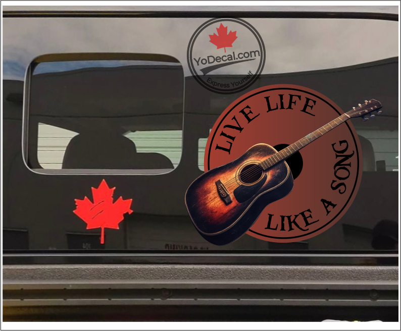 Live Life Like a Song Full Colour Vinyl Decal Sticker – YoDecal.com