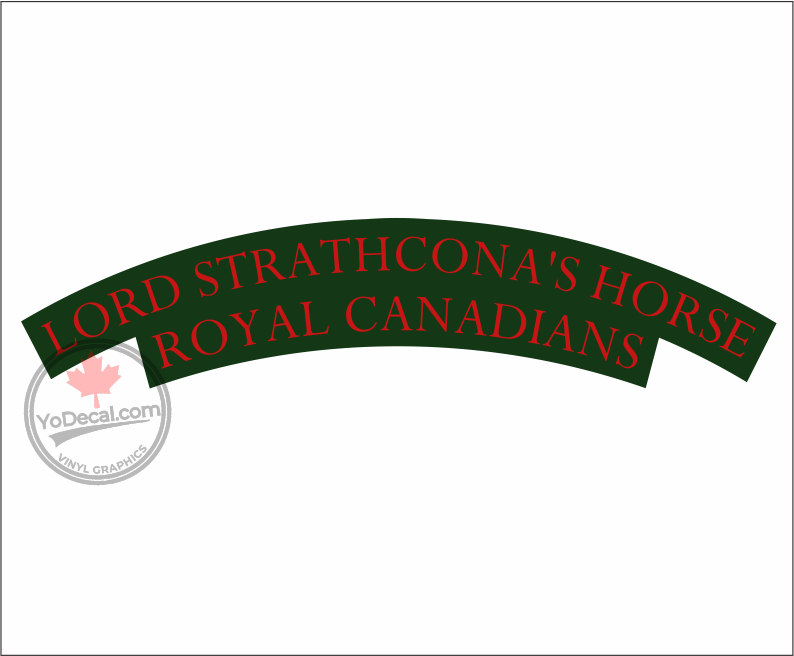 'Lord Strathcona's Horse (LdSH) Royal Canadians WWII Shoulder Flash' P ...