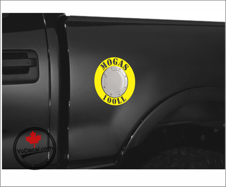'MOGAS 100LL Stencil Font Ring' Vinyl Decal – YoDecal.com