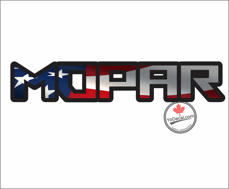 'MOPAR American Flag' Premium Vinyl Decal – YoDecal.com